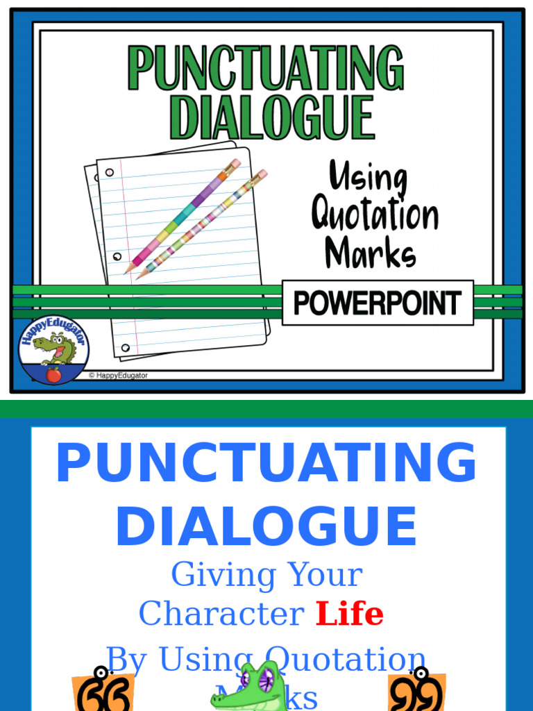 © Happyedugator | PDF | Punctuation | Quotation Mark