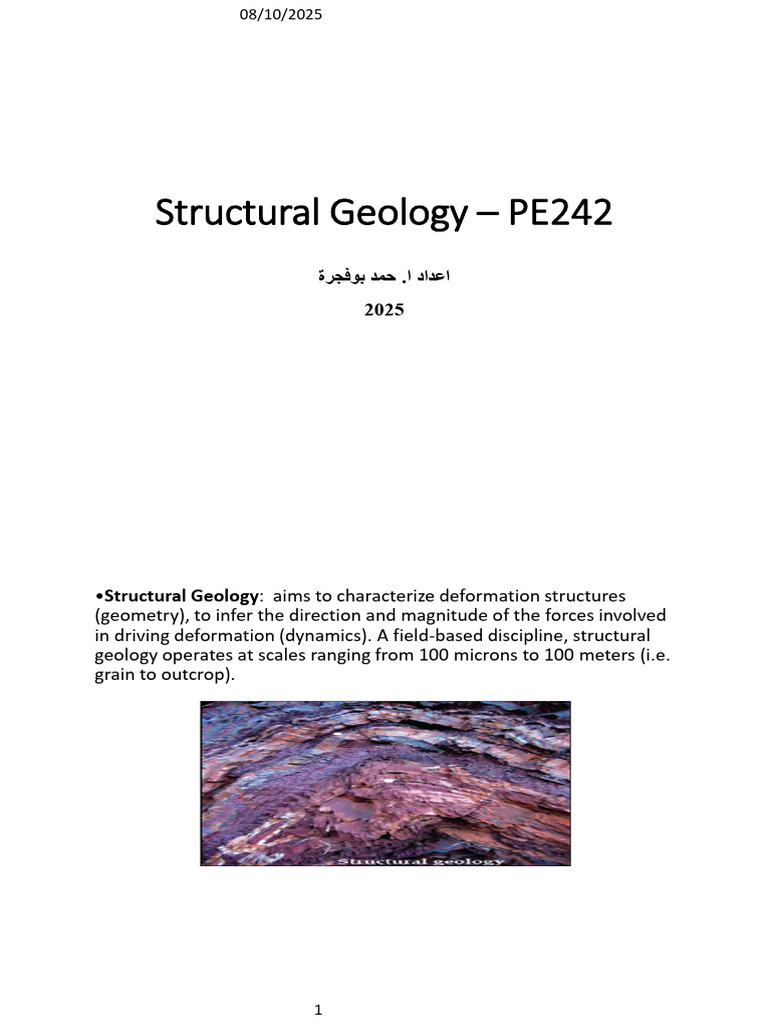 Structural Geology Part One - PE242 | PDF | Deformation (Engineering ...