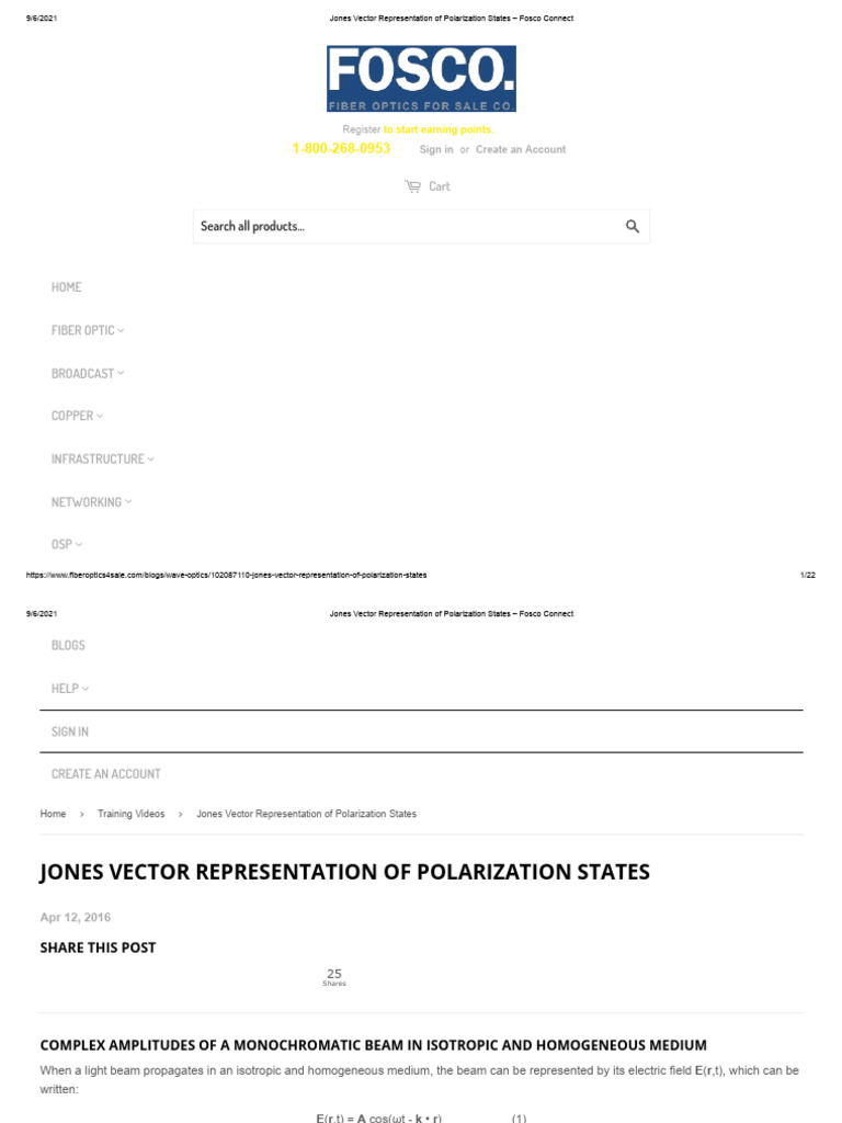 Jones Vector Polarization States Explained | PDF | Polarization (Waves ...