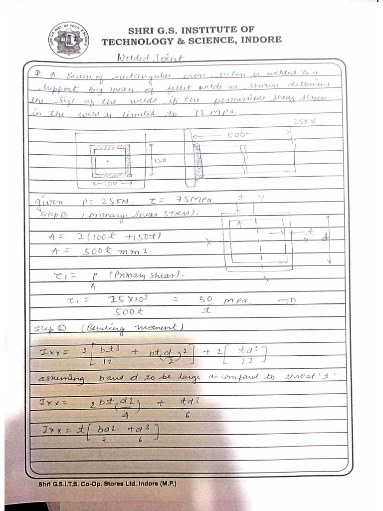 Welded Joint Assignment | PDF