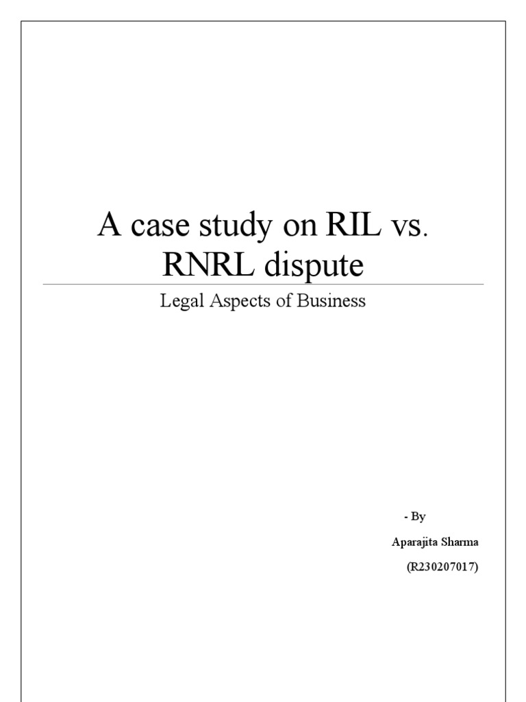 RIL vs. RNRL: Gas Supply Dispute Analysis | PDF | Government | Business
