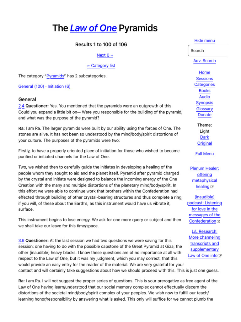 The Law of One Pyramids | PDF | Space | Dimension