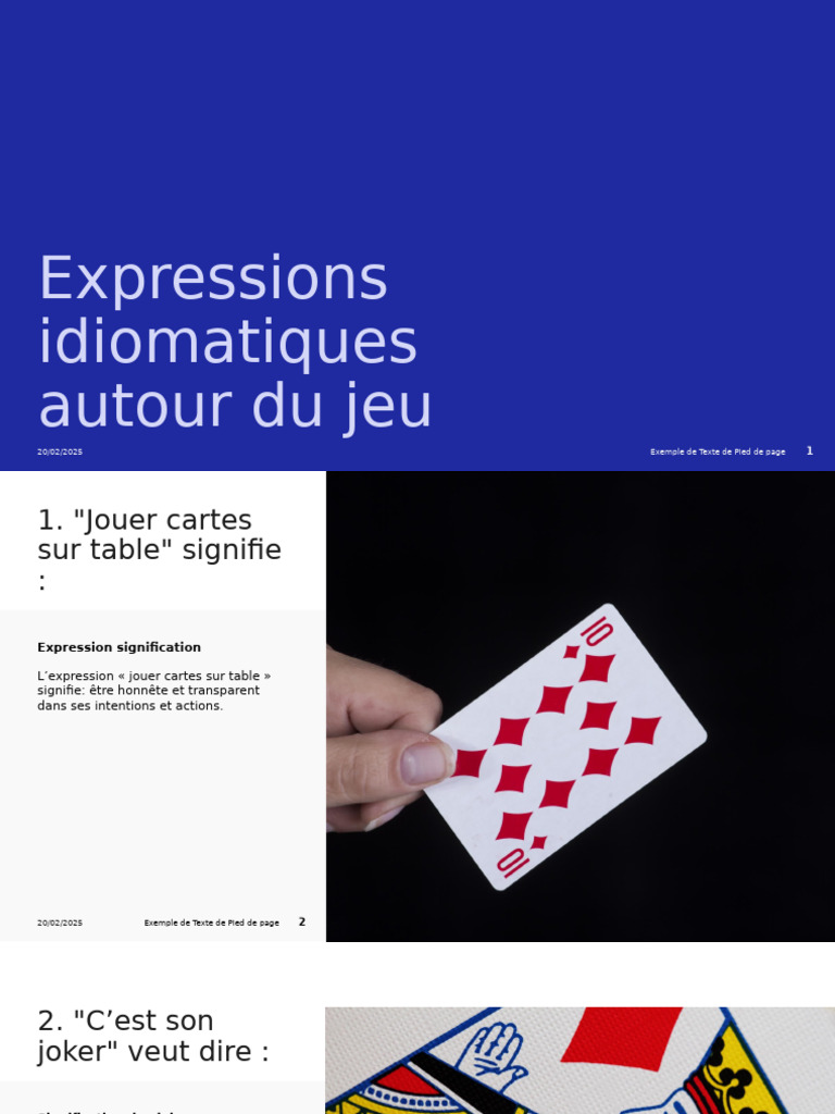 Expressions Jeu | PDF