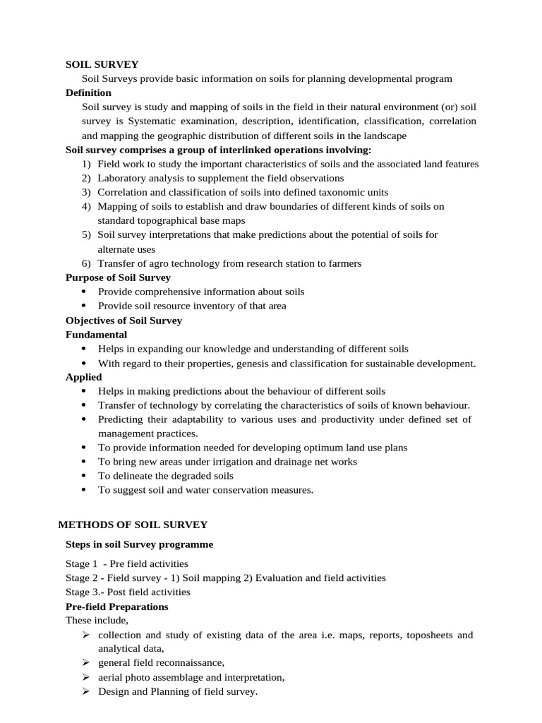 Soil Survey | PDF | Surveying | Topography