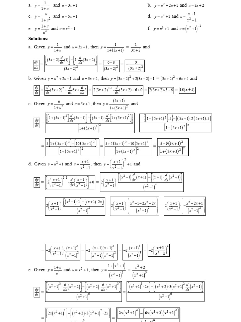 Chain Rule | PDF