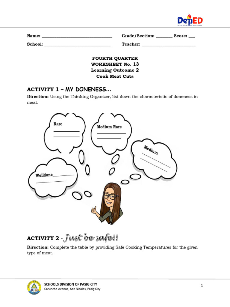 Tvl Cookery q4 Dw13 | PDF