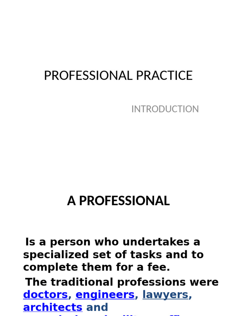 Understanding Professionalism and Roles | PDF | Profession | Autonomy