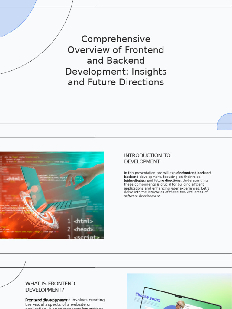 Slidesgo Comprehensive Overview of Frontend and Backend Development Insights and Future ...