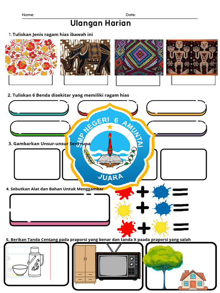 Geometric Shapes Vocabulary Worksheet in Colorful Simple Style | PDF