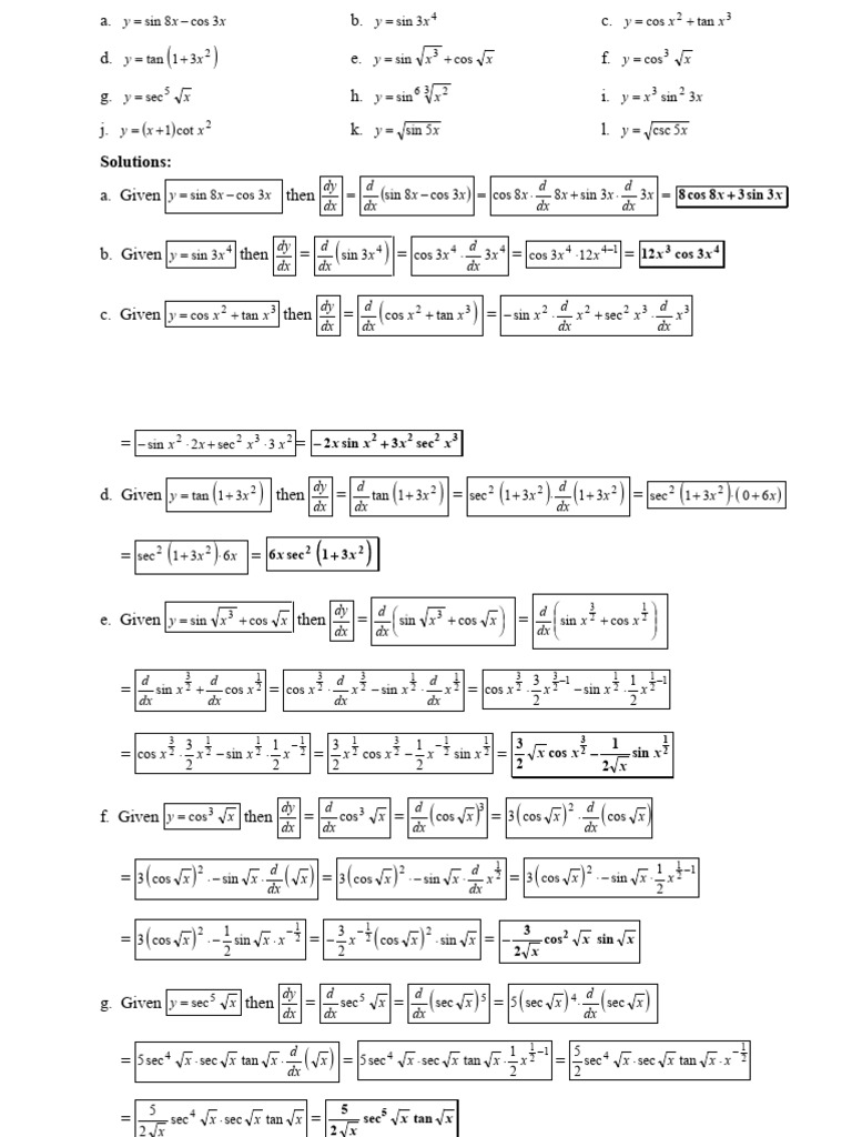 Derivative Trigonometric Functions | PDF | Trigonometric Functions | Rotation