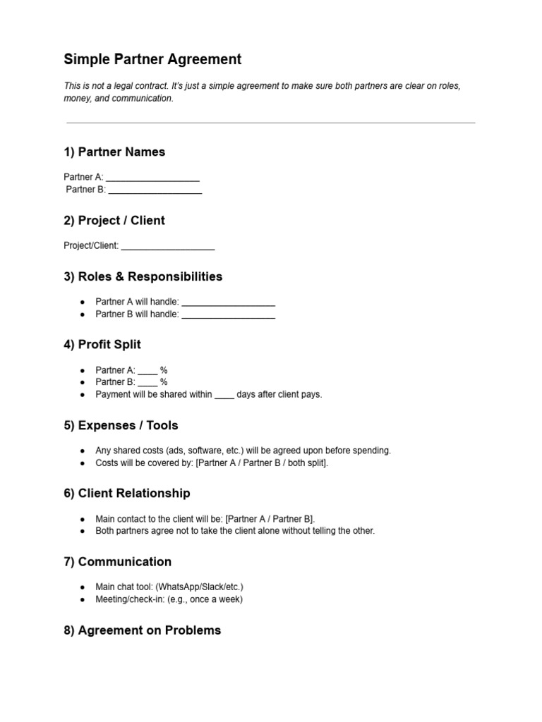 Ayam Brand Partnership Agreement | PDF