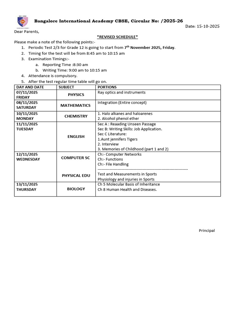 Revised Portions Grade 12 - Science | PDF