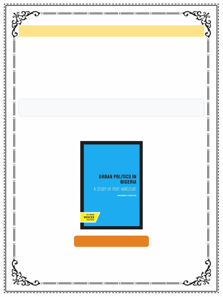 Urban Politics in Nigeria Howard Wolpe latest pdf 2025 | PDF | Igbo ...