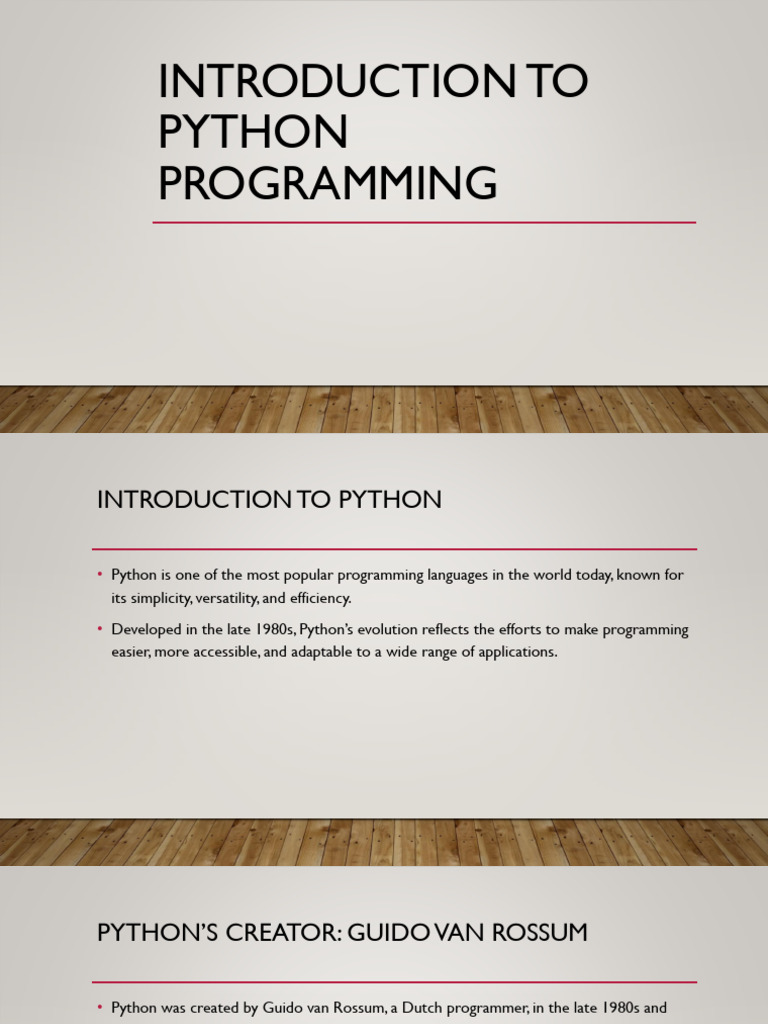 Introduction To Python Programming | PDF | Python (Programming Language) | Boolean Data Type