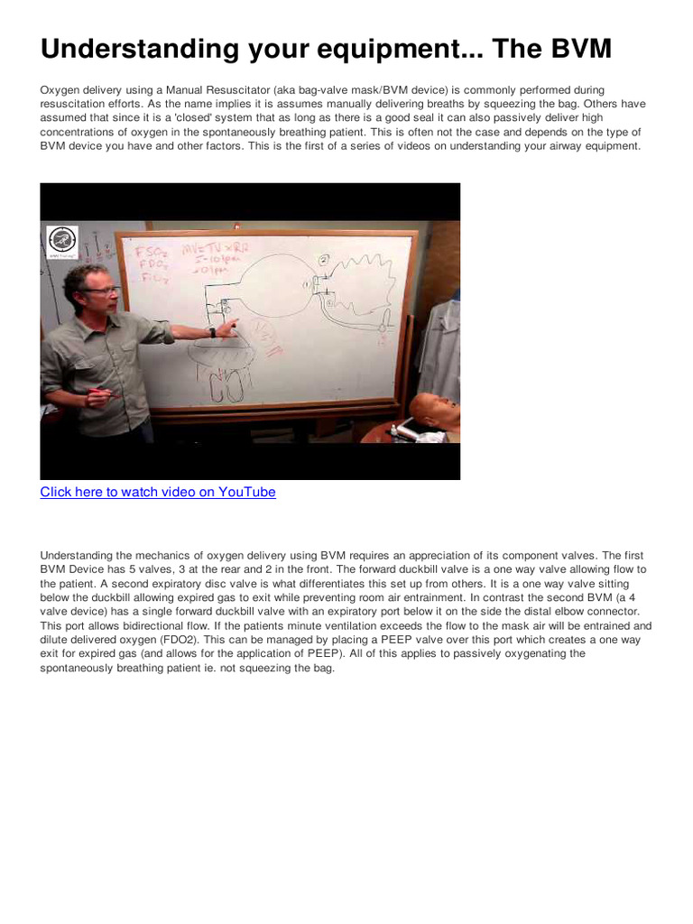 BVM Oxygen Delivery Explained | PDF