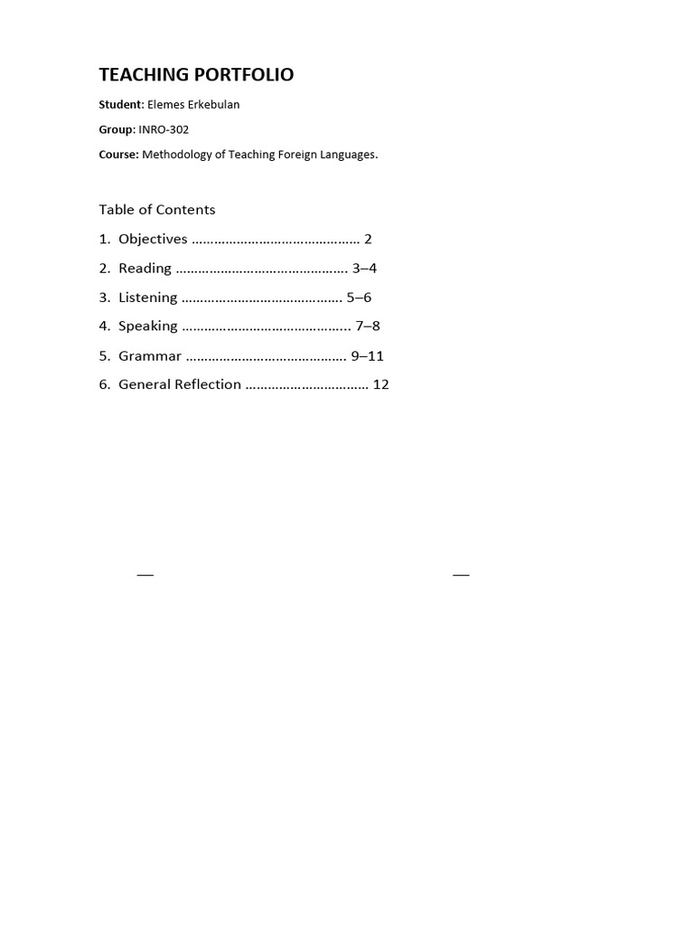 Portfolio | PDF | Reading Comprehension | Educational Assessment
