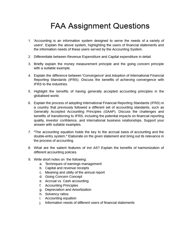 Faa Assignment | PDF