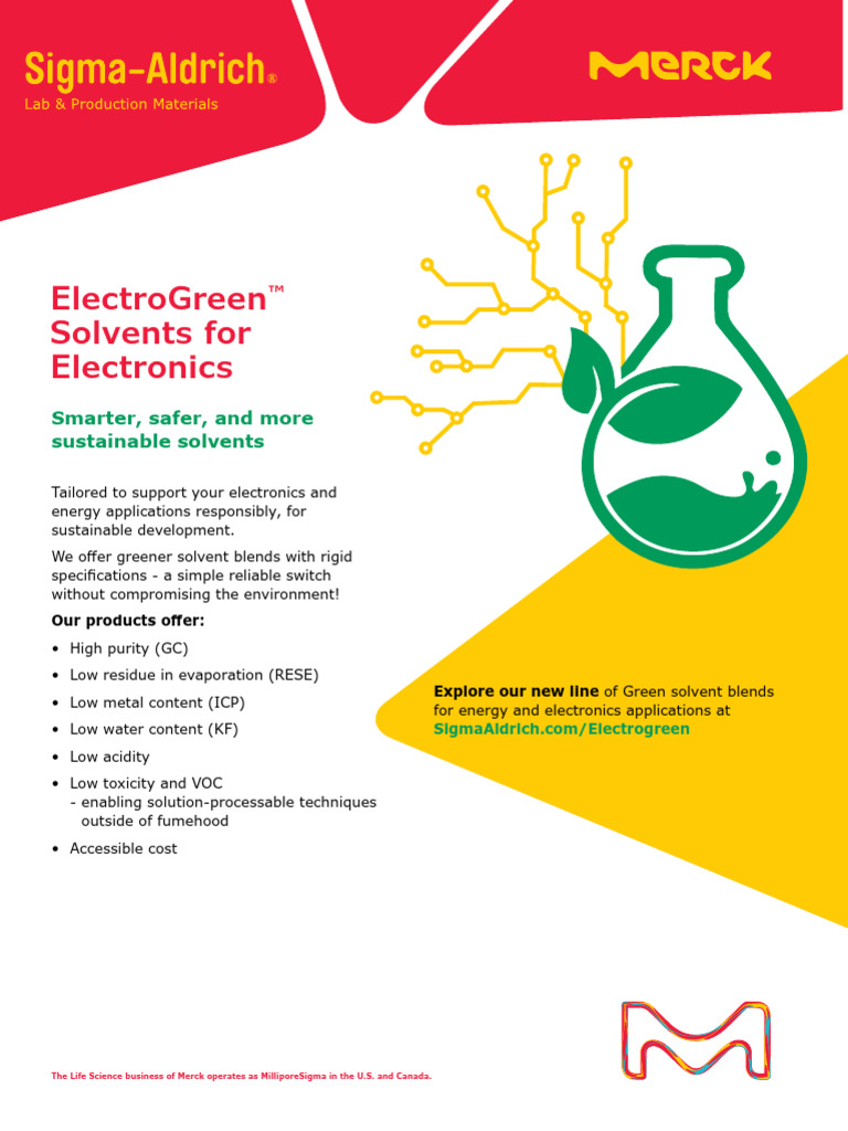 MERCK ElectroGreen - Solvents For Electronics-FL-MK | PDF | Solvent ...