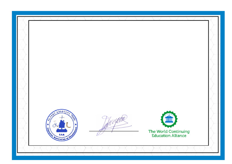 Certificate of Completion: Mr. Leulayehu Akalu EAA President | PDF