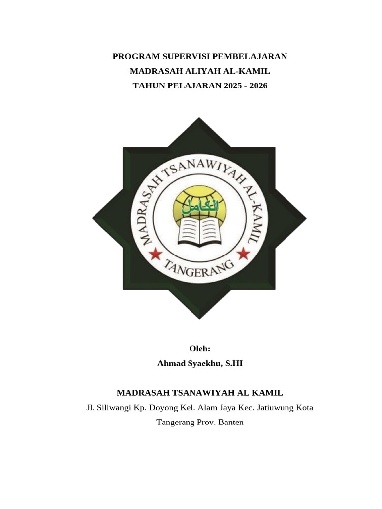 1.1 Program Supervisi Pembelajaran MA 2526 | PDF