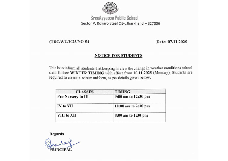 Notice For Students | PDF