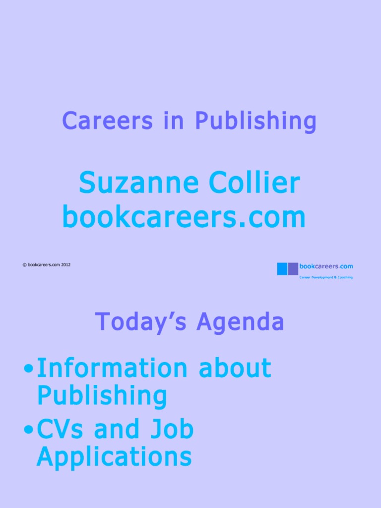 Careers in Publishing: Suzanne Collier | PDF | Publishing | Application ...