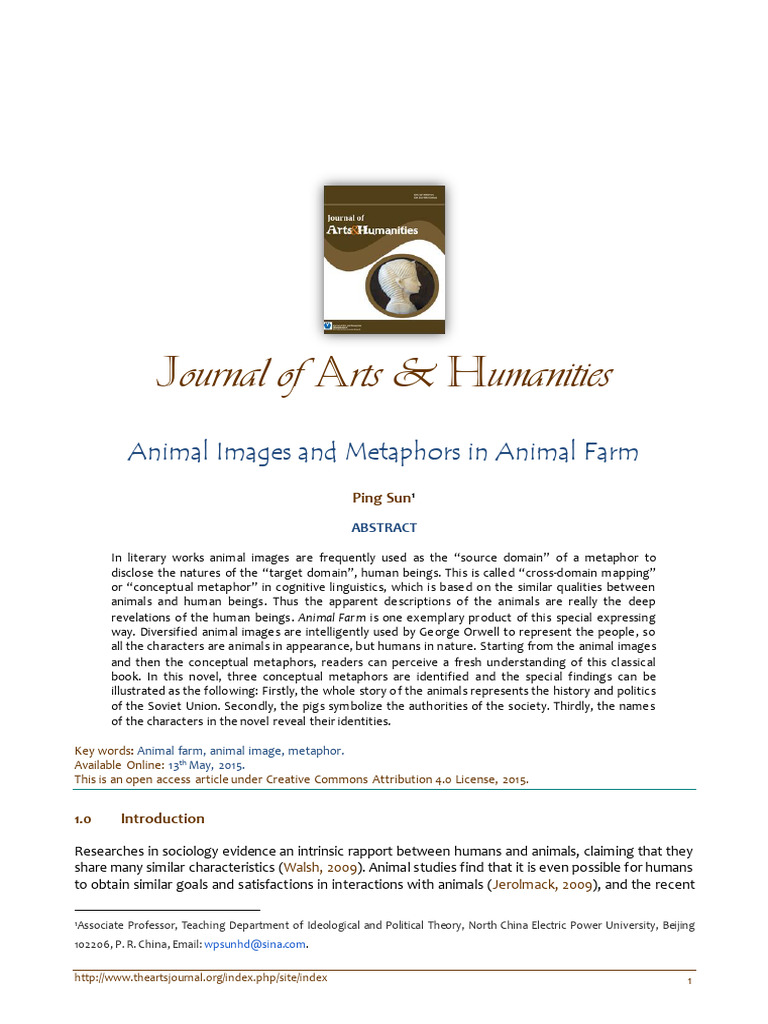Animal Images and Metaphors in Animal Farm | PDF | Metaphor