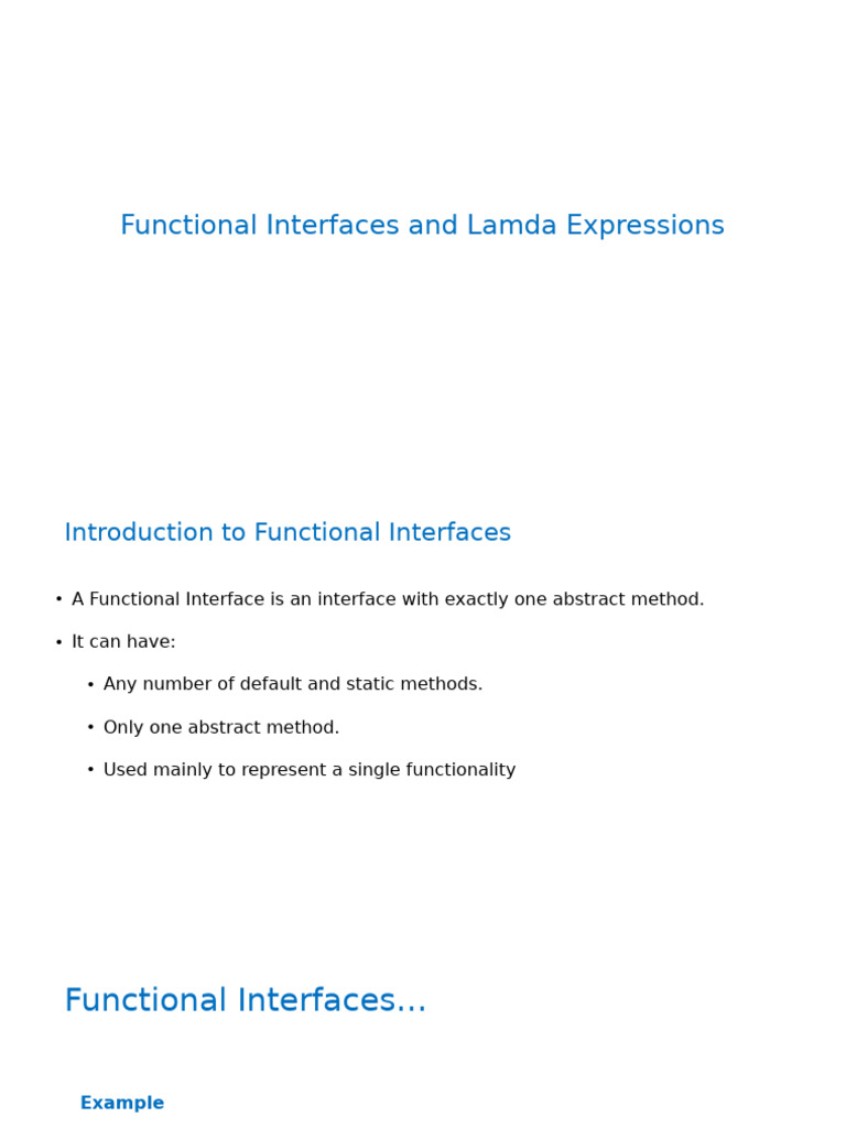 Functional Interfaces | PDF | Anonymous Function | Method (Computer Programming)