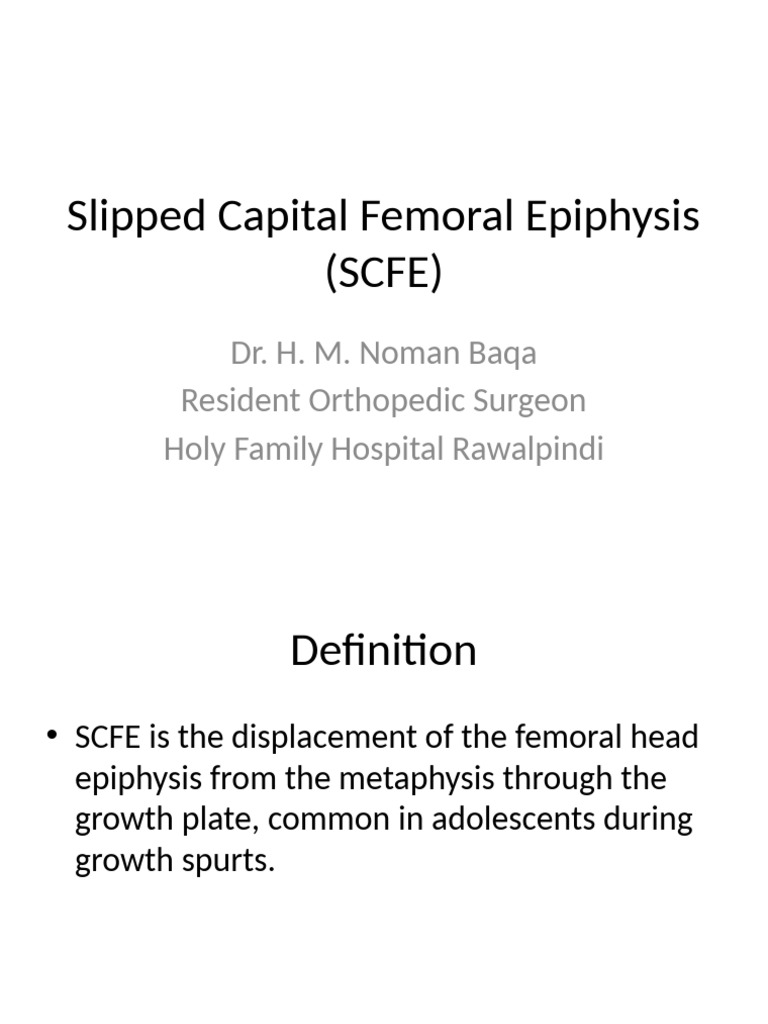 SCFE Full Lecture | PDF