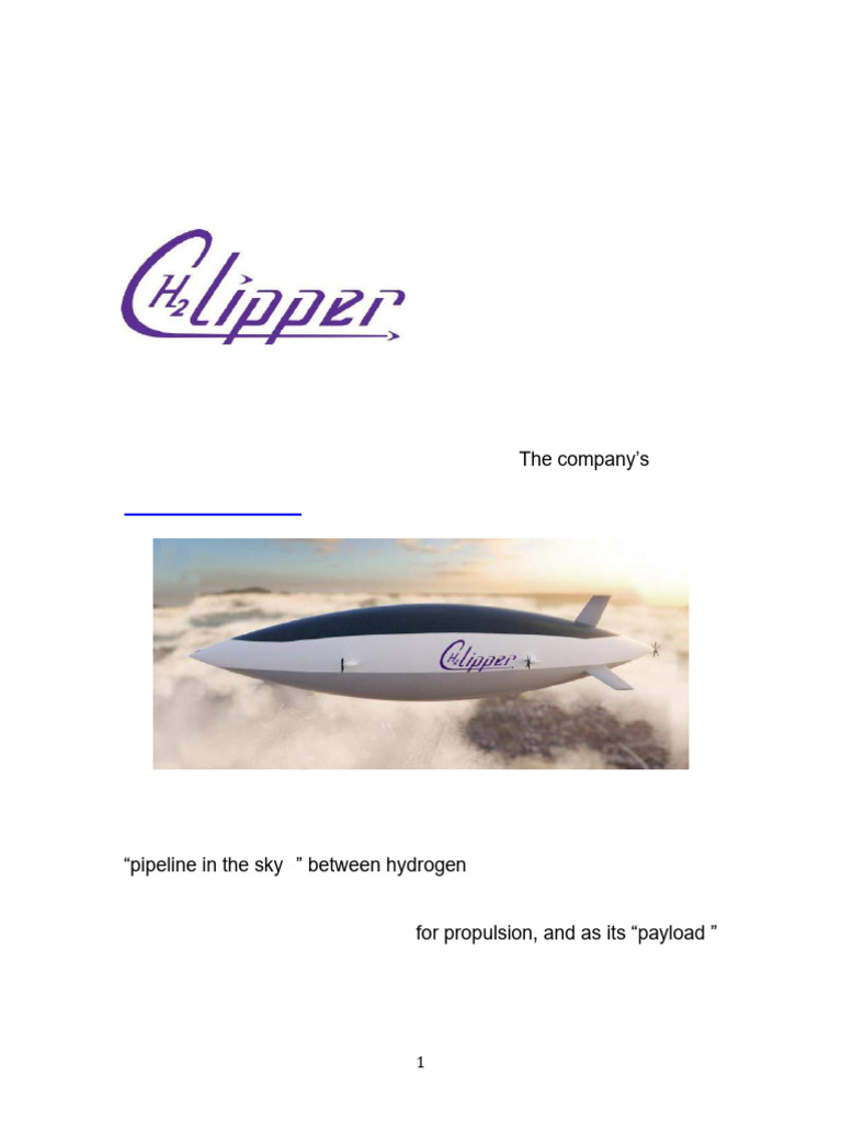 H 2 Clipper Document | PDF | Airship | Hydrogen