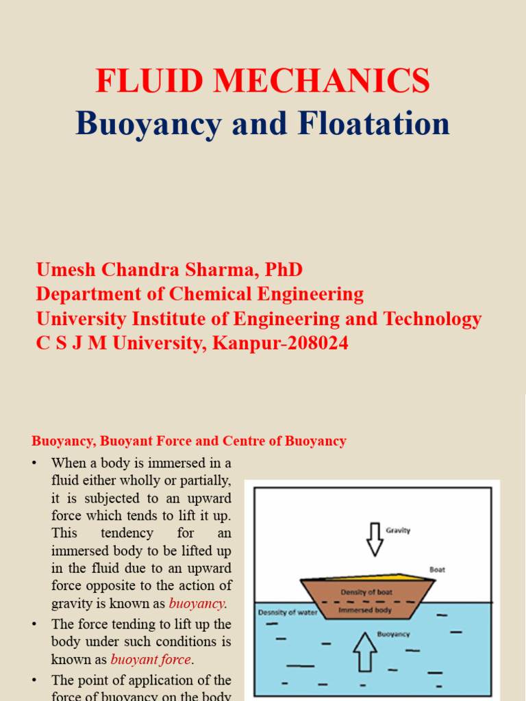 Understanding Buoyancy and Floatation | PDF | Buoyancy | Soft Matter
