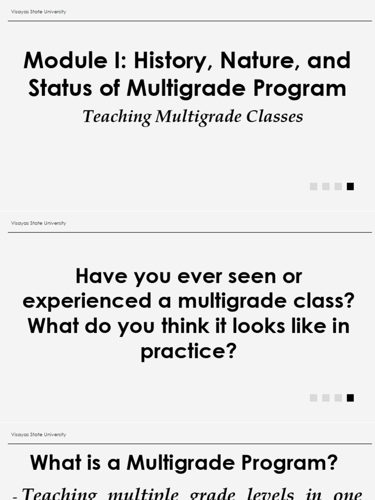 Module I History Nature and Status of Multigrade Program | PDF ...