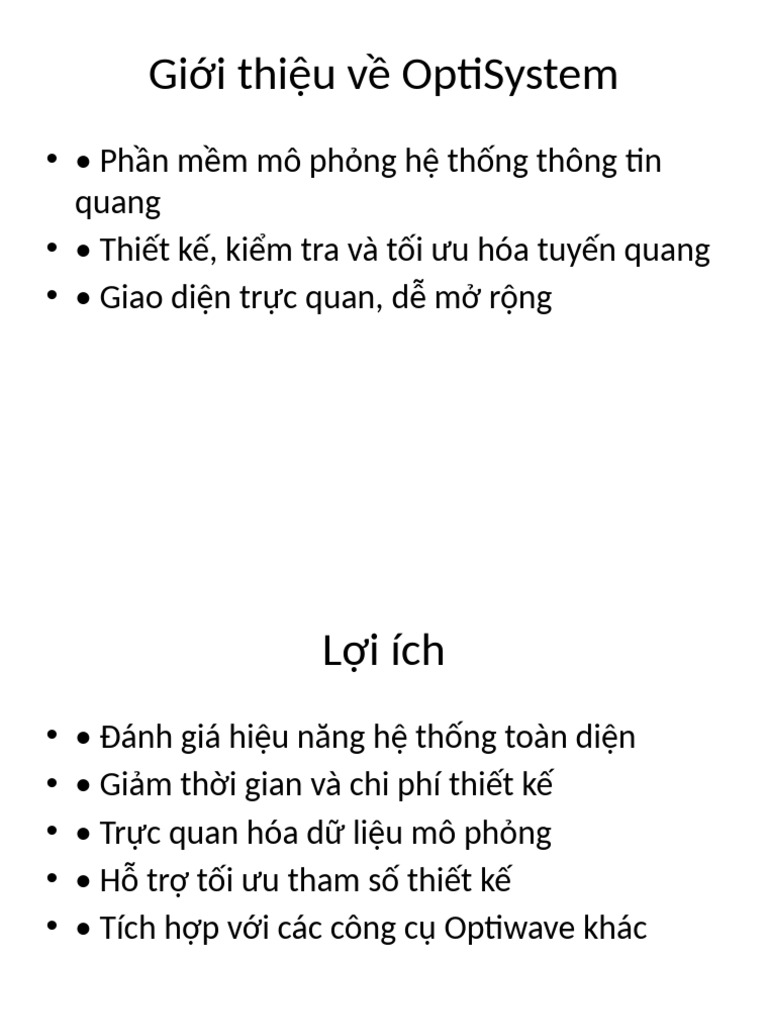 OptiSystem Presentation | PDF