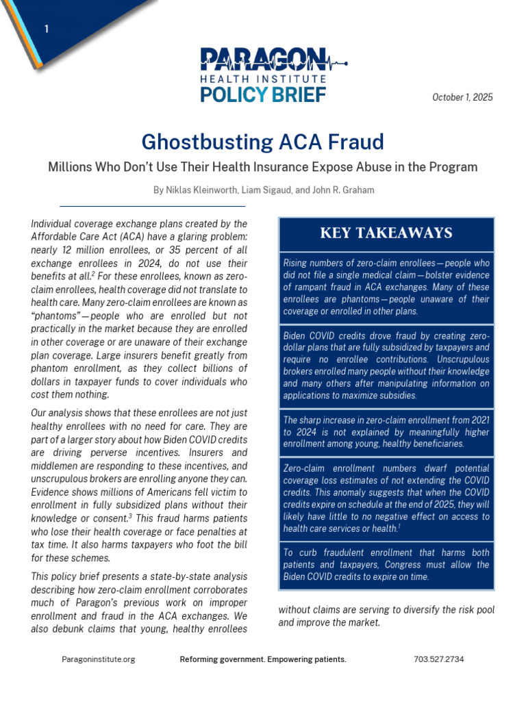 Ghostbusting ACA Fraud RELEASE V2Ghostbusting ACA Fraud Millions Who ...