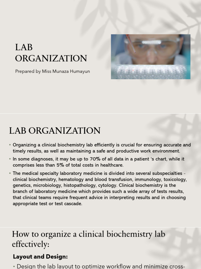 Organizing a Clinical Biochemistry Lab | PDF | Blood Plasma | Laboratories