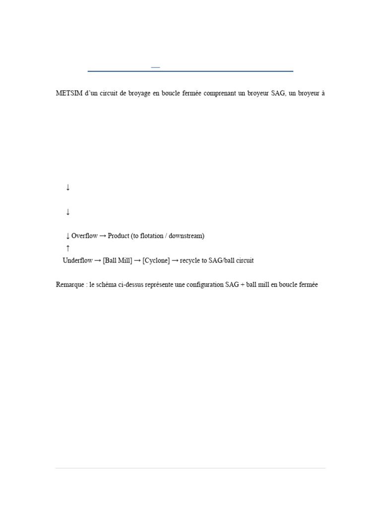 Guide METSIM : Circuit SAG et Ball Mill | PDF