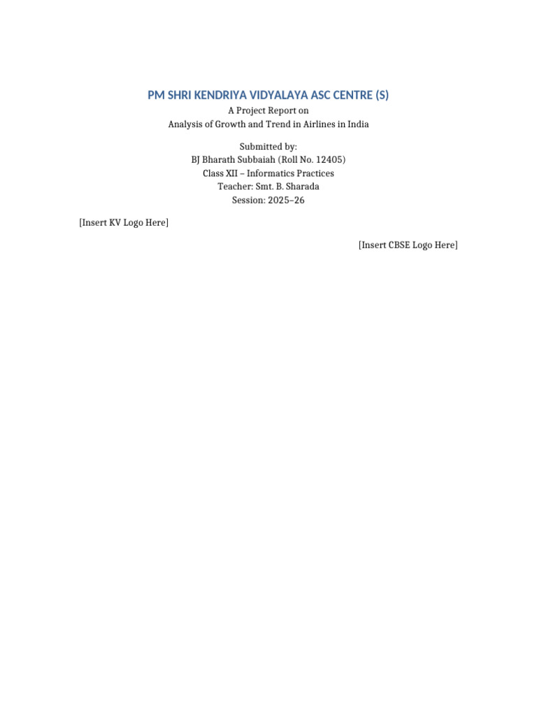 Ip Project Analysis Of Airlines Bj Bharath Final Pdf My Sql Data