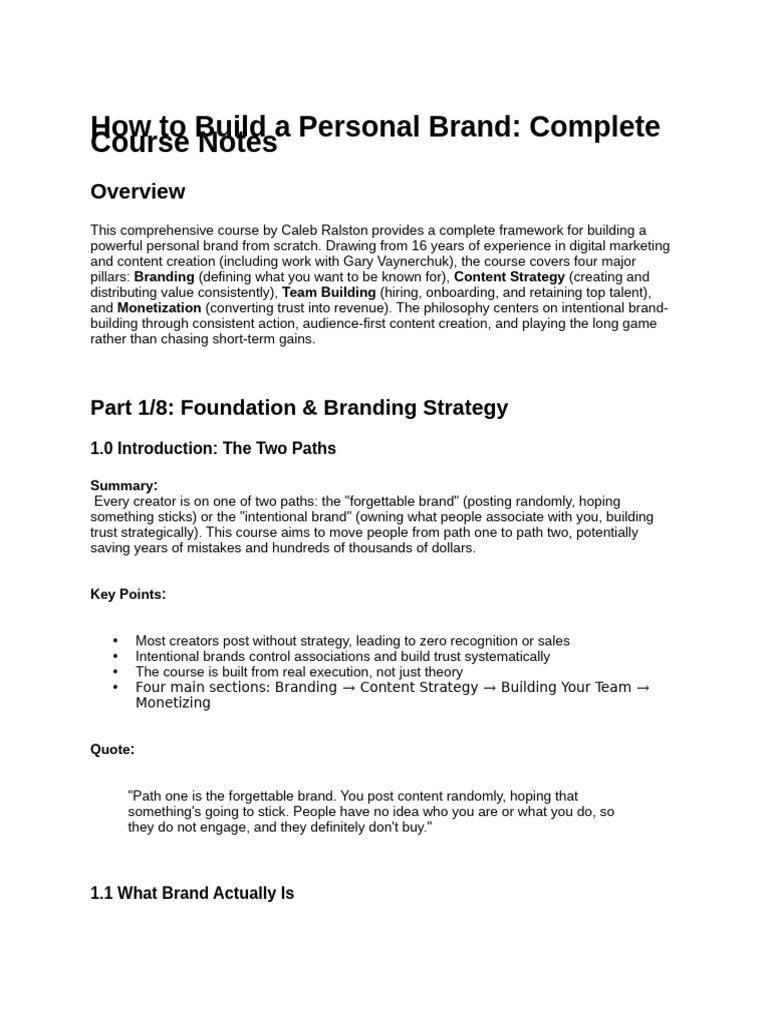 Building a Personal Brand Framework | PDF | Brand | You Tube