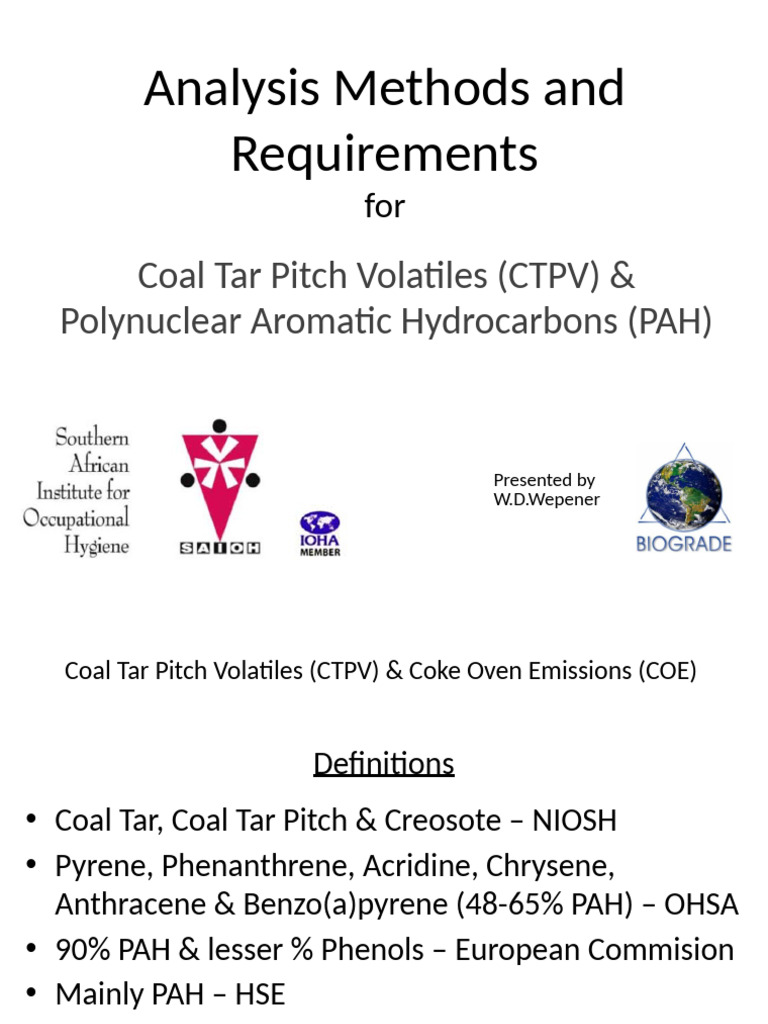CTPV & PAH Analysis Methods Guide | PDF | Polycyclic Aromatic ...