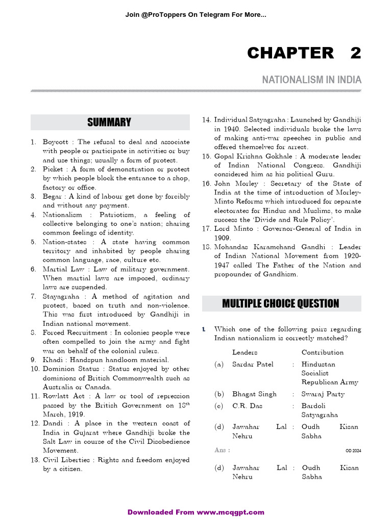 Nationalism in India: Key Concepts and Events | PDF | Mahatma Gandhi ...