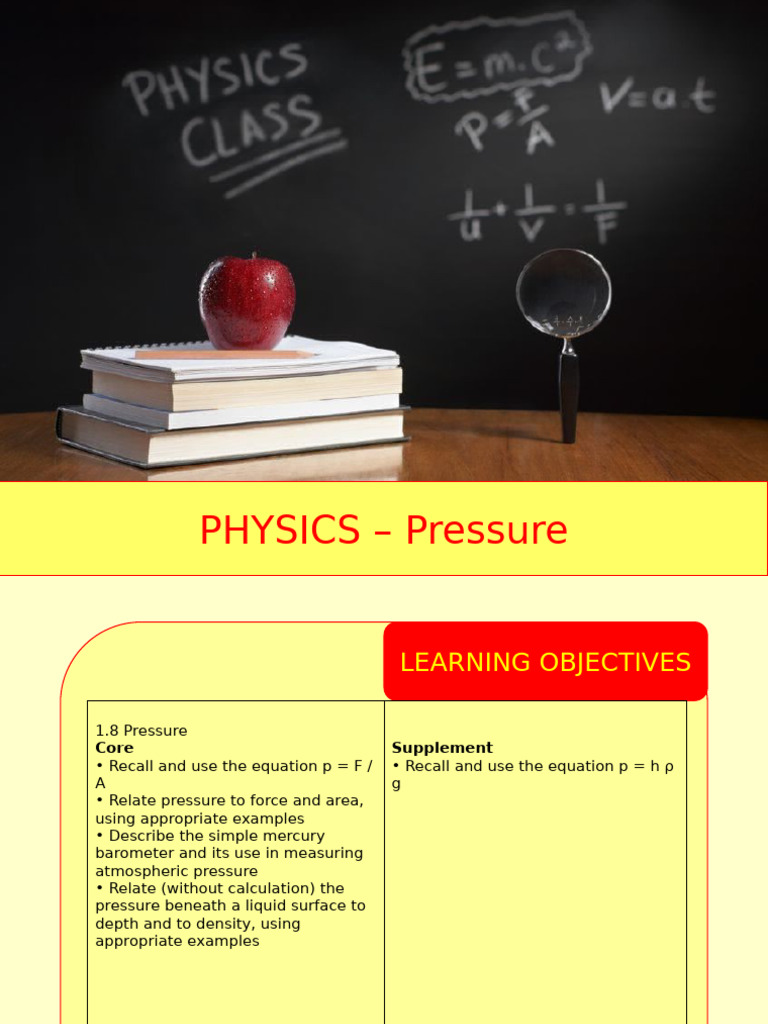 Understanding Pressure in Physics | PDF | Pressure | Atmospheric Pressure