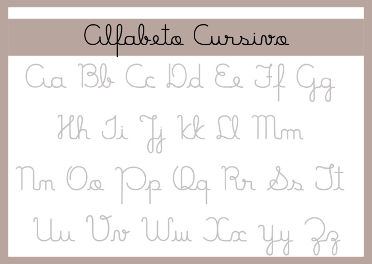 Alfabeto Cursivo | PDF