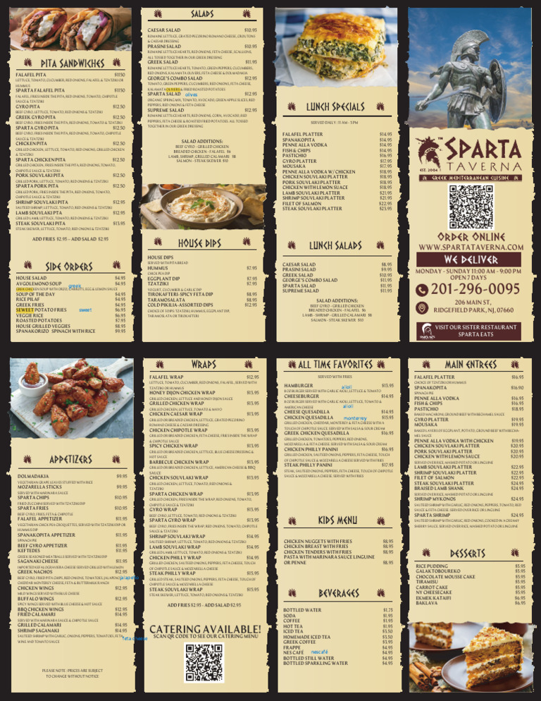 Sparta Taverna Nuevo 11x17 - Edit 27-09-2025 | PDF | Hamburgers ...