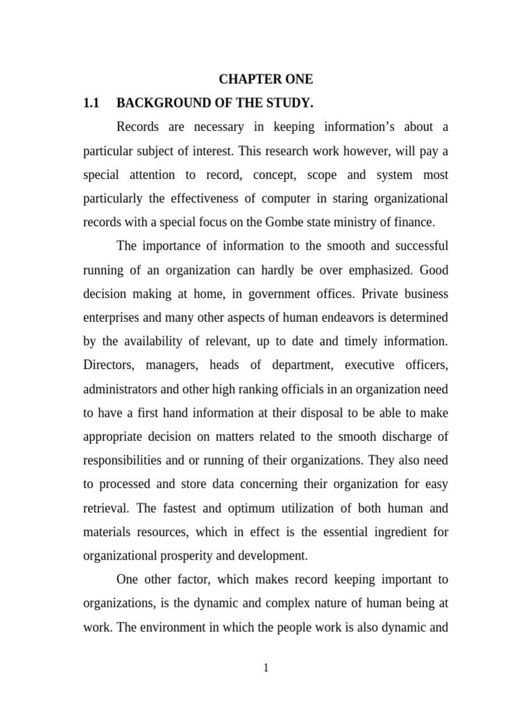Computerized Record Systems in Gombe Finance | PDF | System | Data