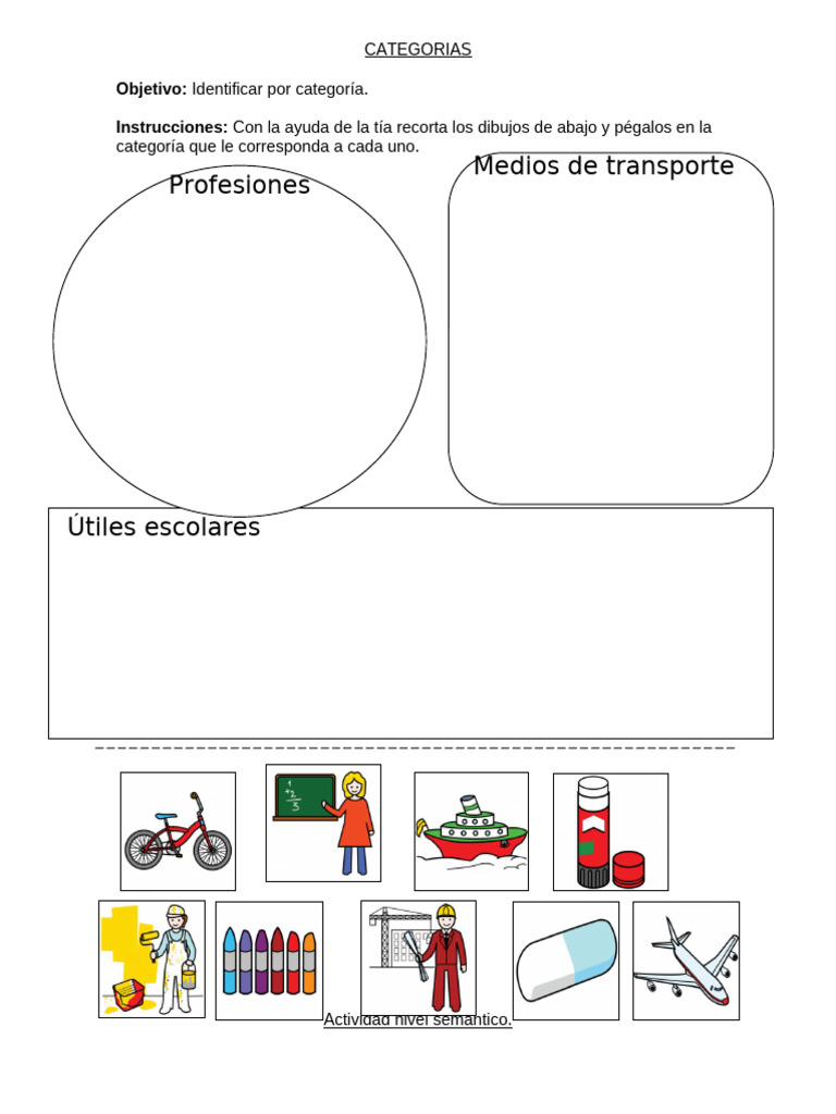 CATEGORIAS Prekinder | PDF