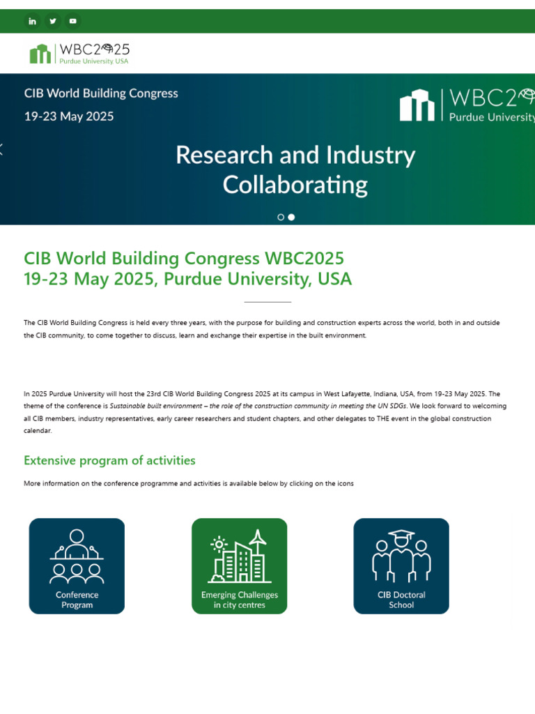 CIB World Building Congress 2025 | PDF