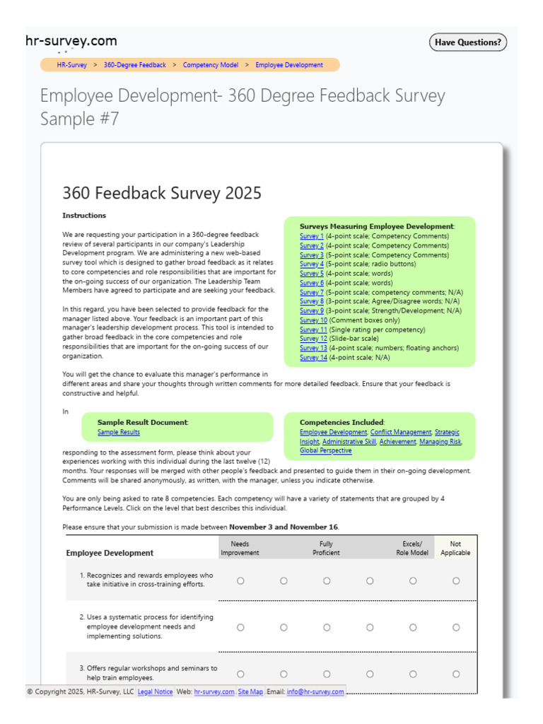 Employee Development Competency Questionnaire 7 | PDF | Risk | Goal Setting