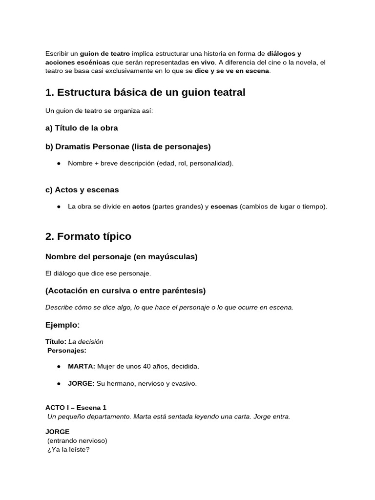 Cómo Escribir un Guion de Teatro | PDF | Romeo y Julieta | Teatro