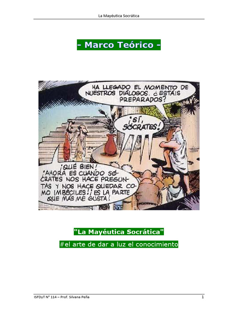 La Mayeutica Socratica | PDF | Sócrates