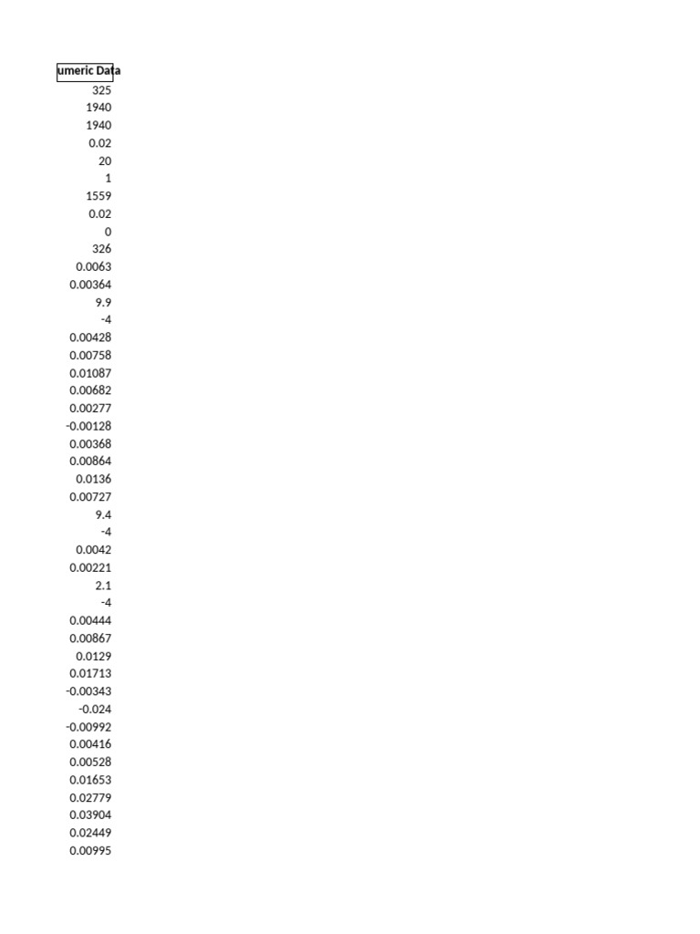 All Numeric Data | PDF